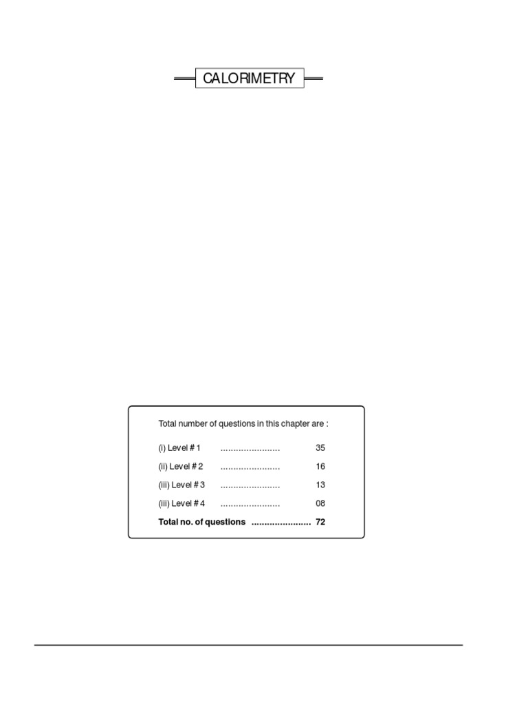 Calorimetry (Exercises) Module-3 | PDF