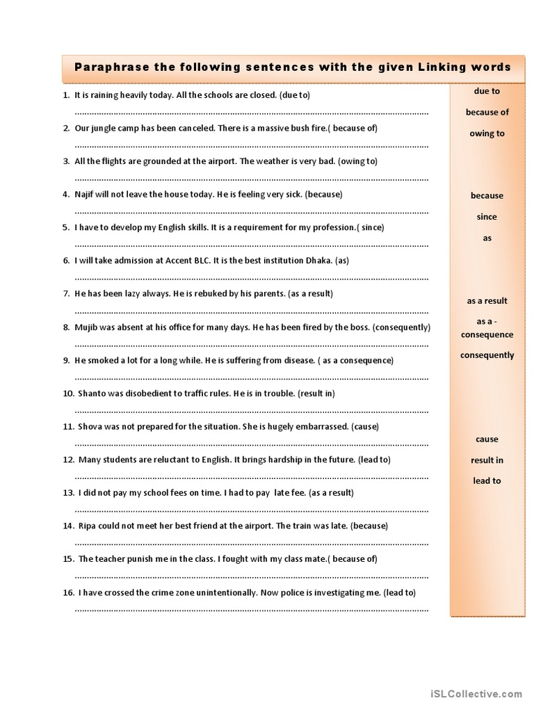 Linking Words Practice +Keys.pdf | PDF