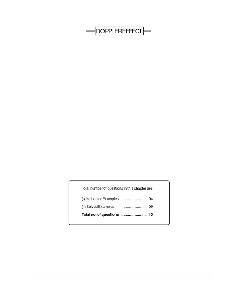 Doppler Effect (Theory) .PDF Module-3 | PDF