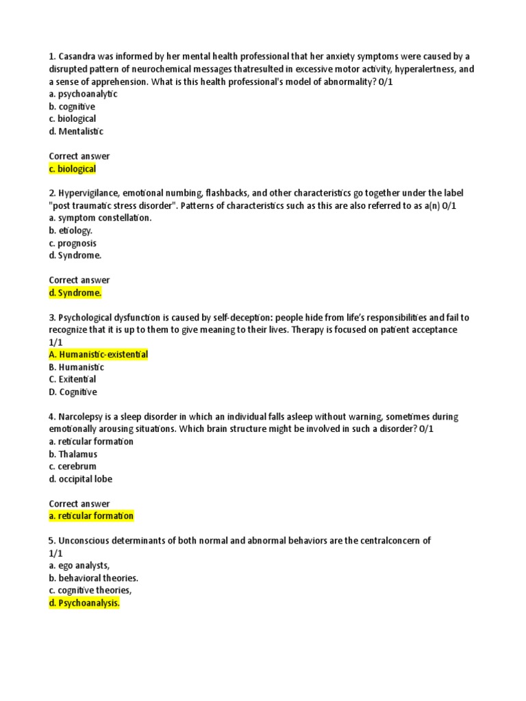 Psychology Exam Prep Guide | PDF