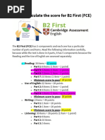 How To Calculate The Score For B2 First | PDF | Percentage