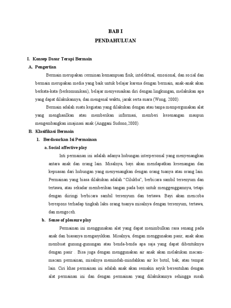 Sap Terapi Bermain | PDF