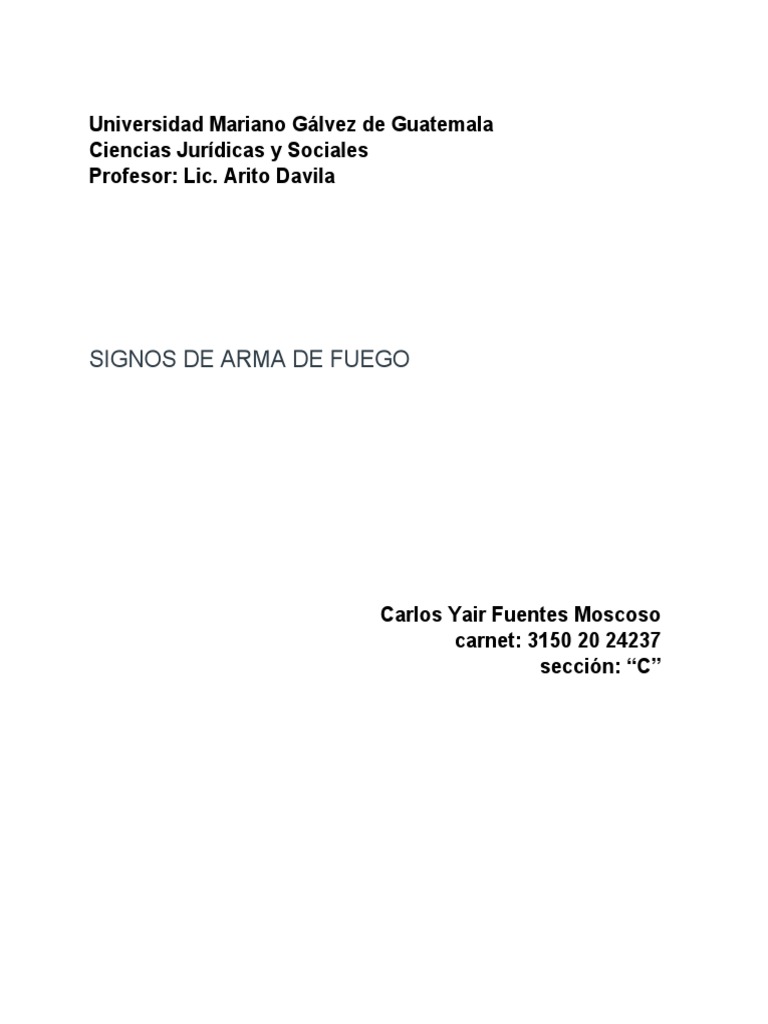 Signos de Armas de Fuego en Forense | PDF | Libros para adolescentes