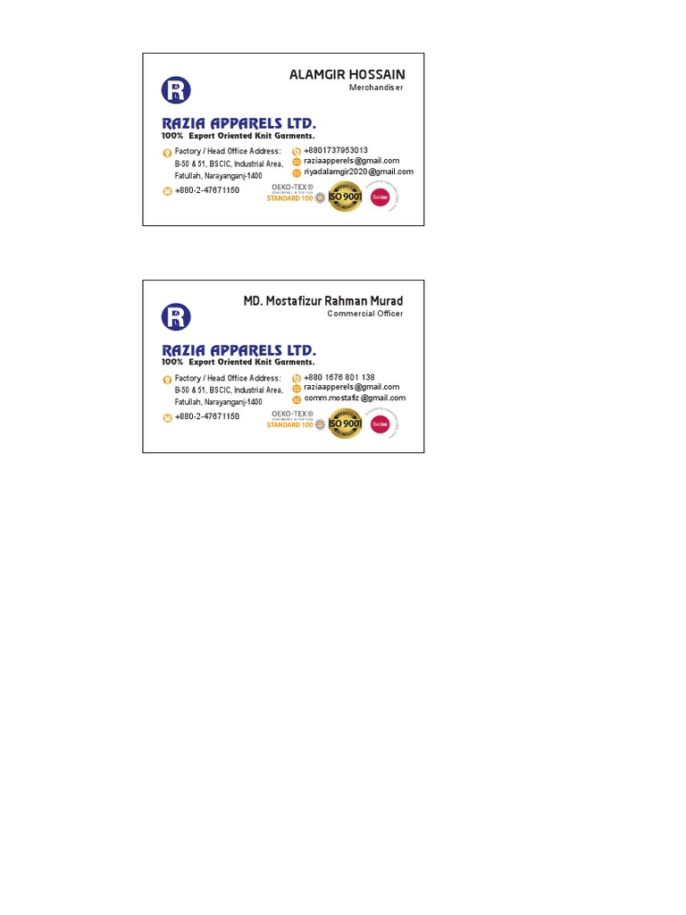 Visiting Card Layout PDF | PDF