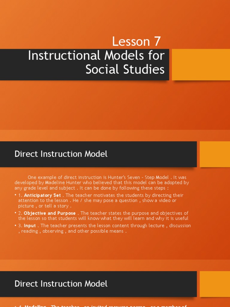 'Lesson 7' Social Studies | PDF | Teachers | Behavior Modification