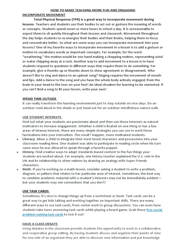 How To Make Teaching More Fun and Engaging Kodigo | PDF