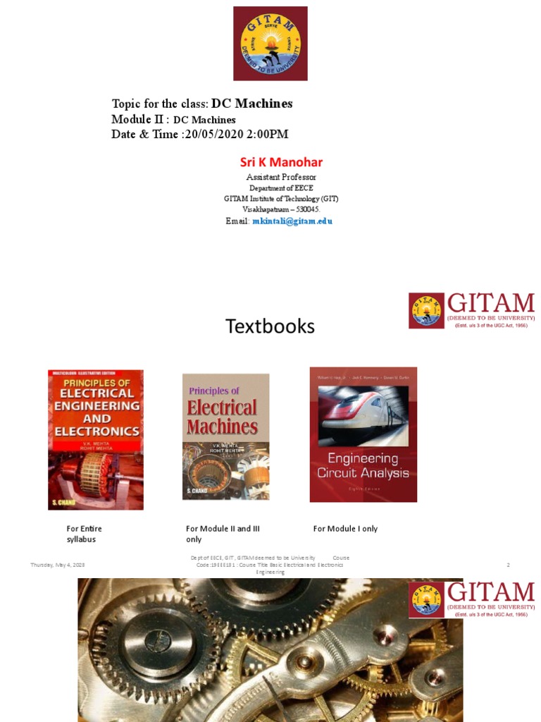 BEEE Module 2 DC Machines | PDF