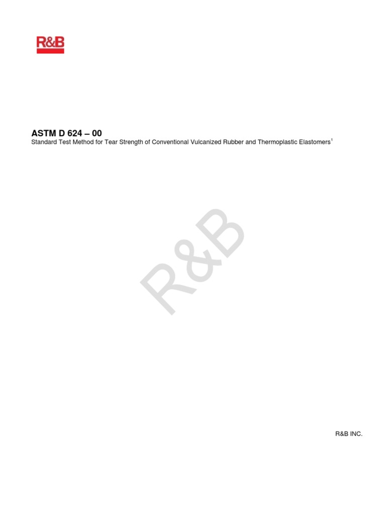 ASTM D624 고무 Tearing 강도시험 SB PDF | PDF