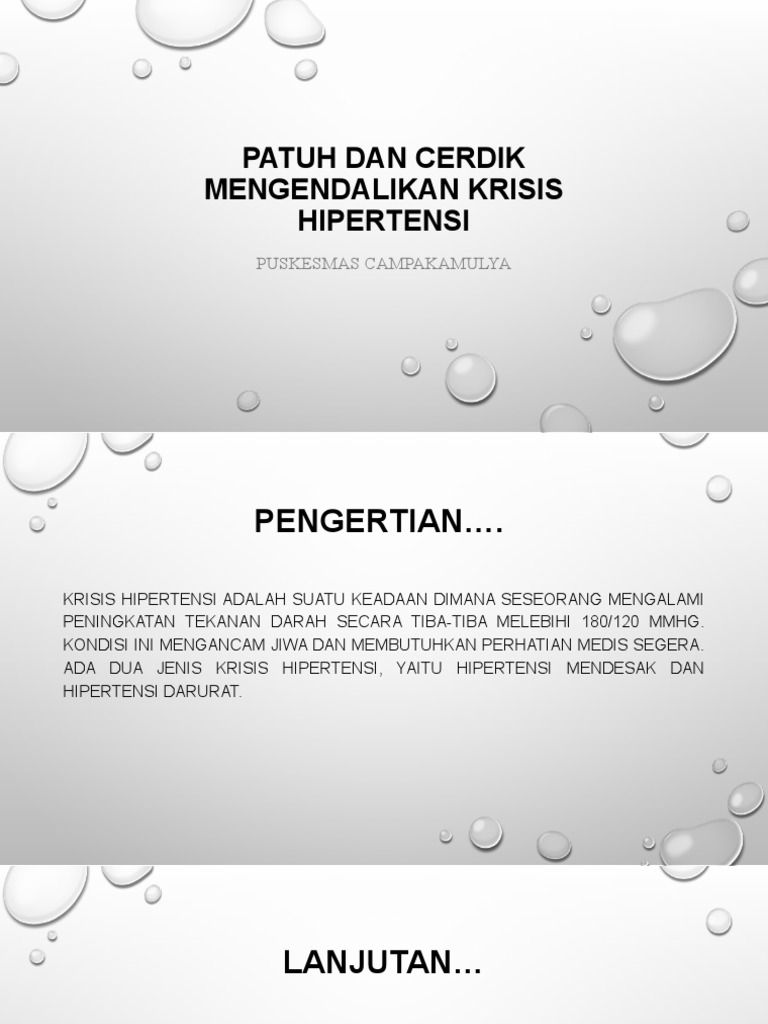 PATUH Dan CERDIK Mengendalikan Krisis Hipertensi | PDF