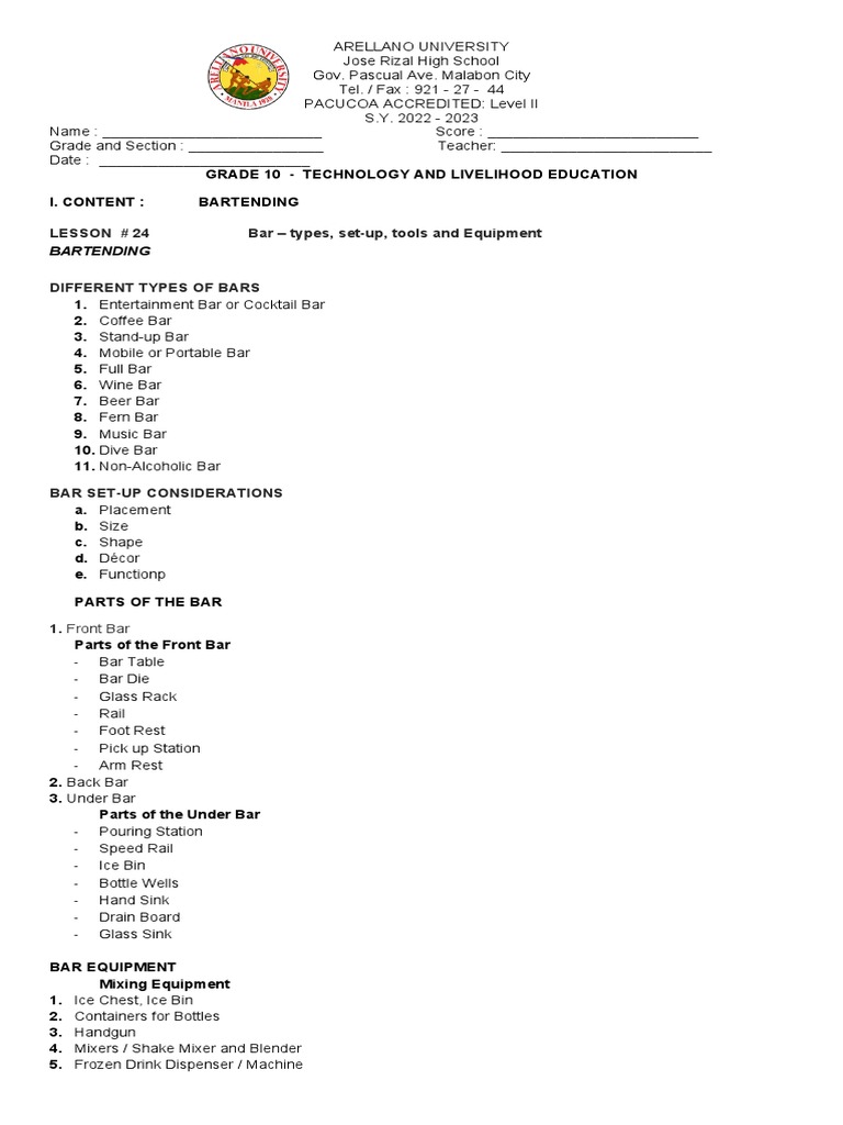 GRADE-10-LESSON-24-BARTENDING-OPERATION-OF-THE-BAR-AU-JRHS-MRS-PAG-ASA ...