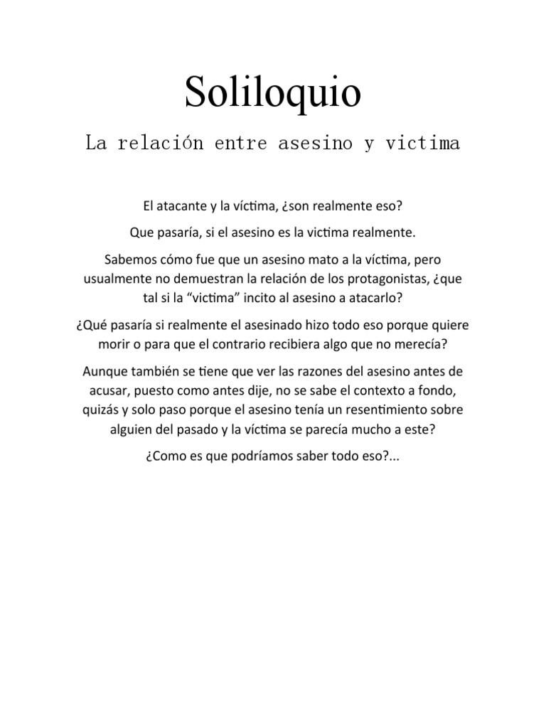 Soliloquio | PDF