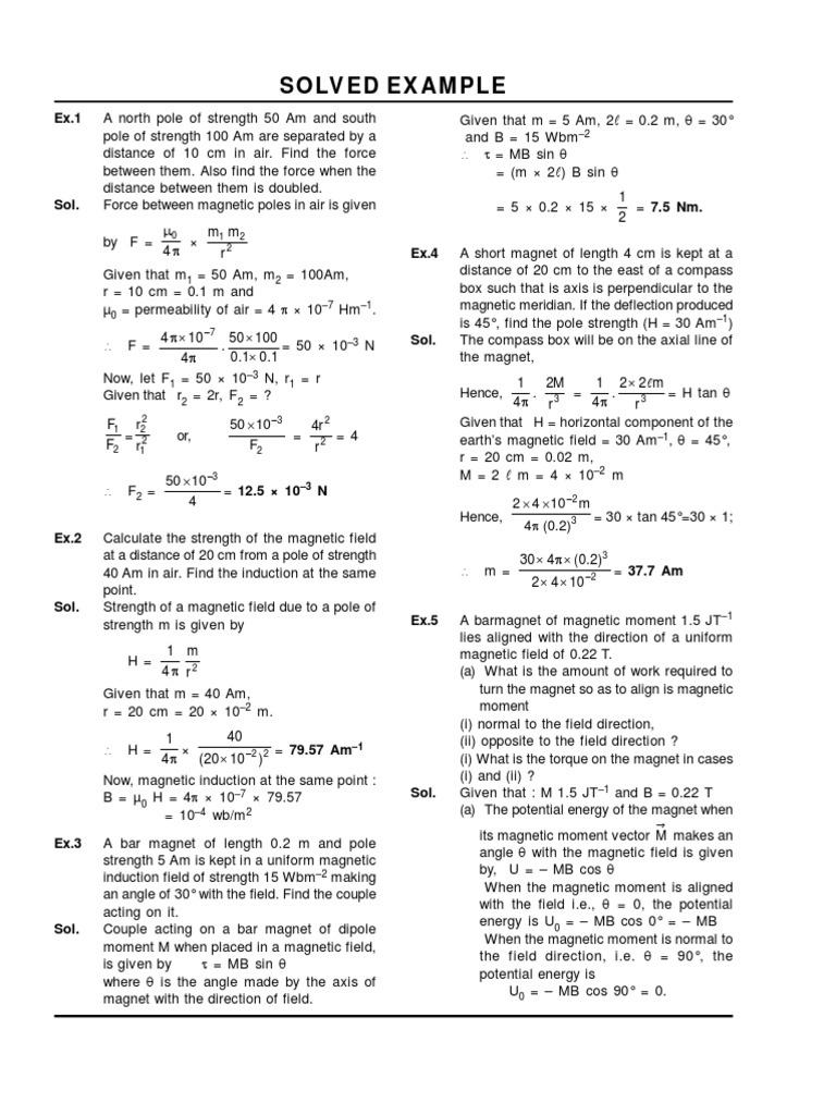 6 -Magnetism - Solved Exam. Module-4 | PDF