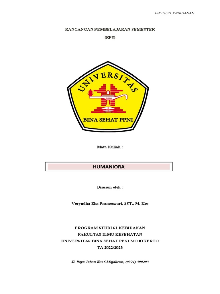 RPS HUMANIORA S1 Keb. 22-23 | PDF