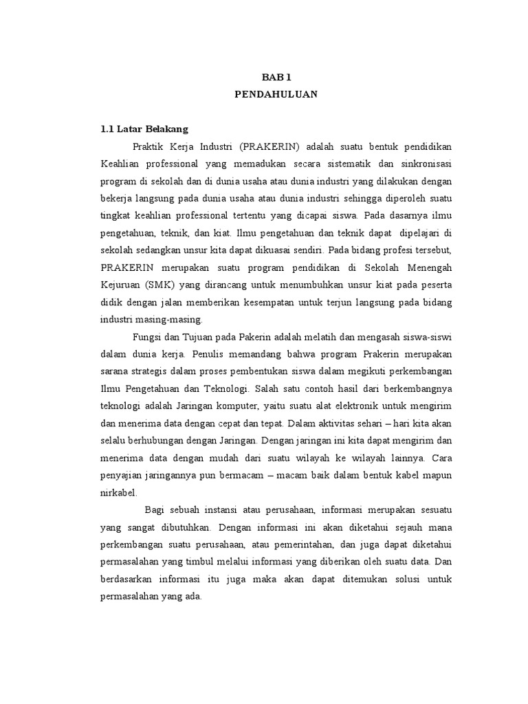 Laporan Prakerin Rendy | PDF