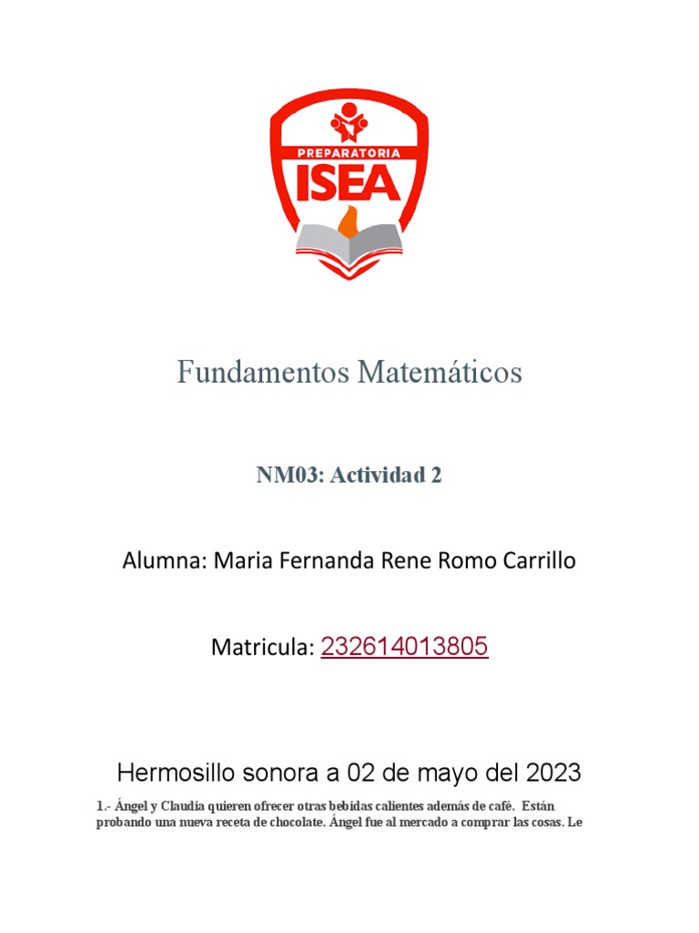NM03 Actividad 03 | PDF | Matemáticas | Álgebra
