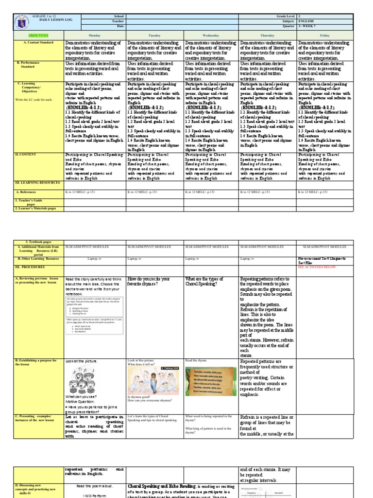 WEEK7 DLL ENGLISH | PDF