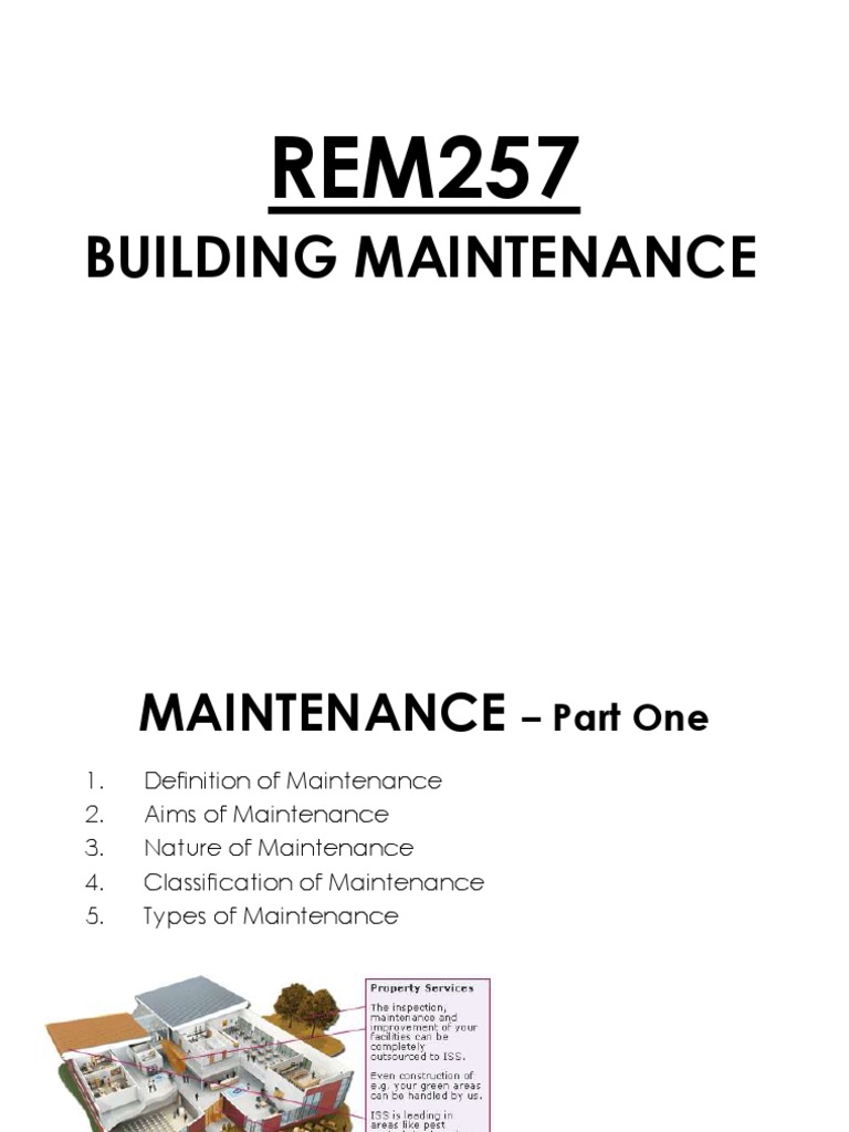 Rem 257 - Building Maintenance PDF | PDF