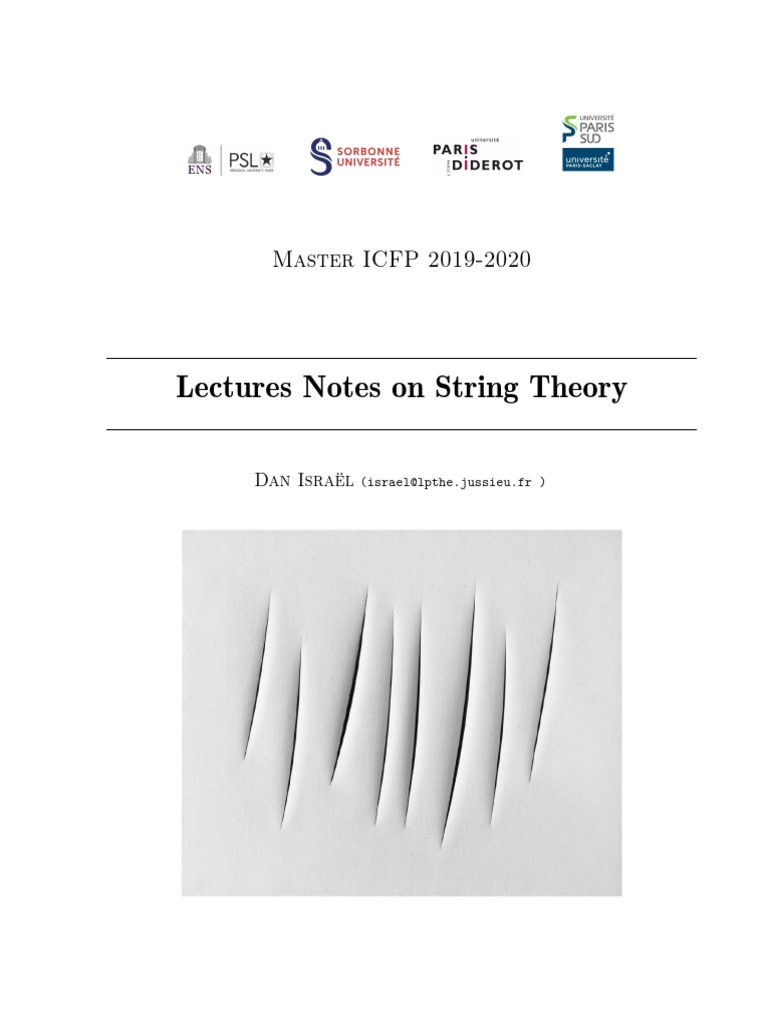 Notes On String Theory | PDF