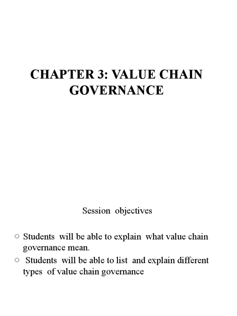 Chapter 3 - 2023 | PDF | Supply Chain | Governance