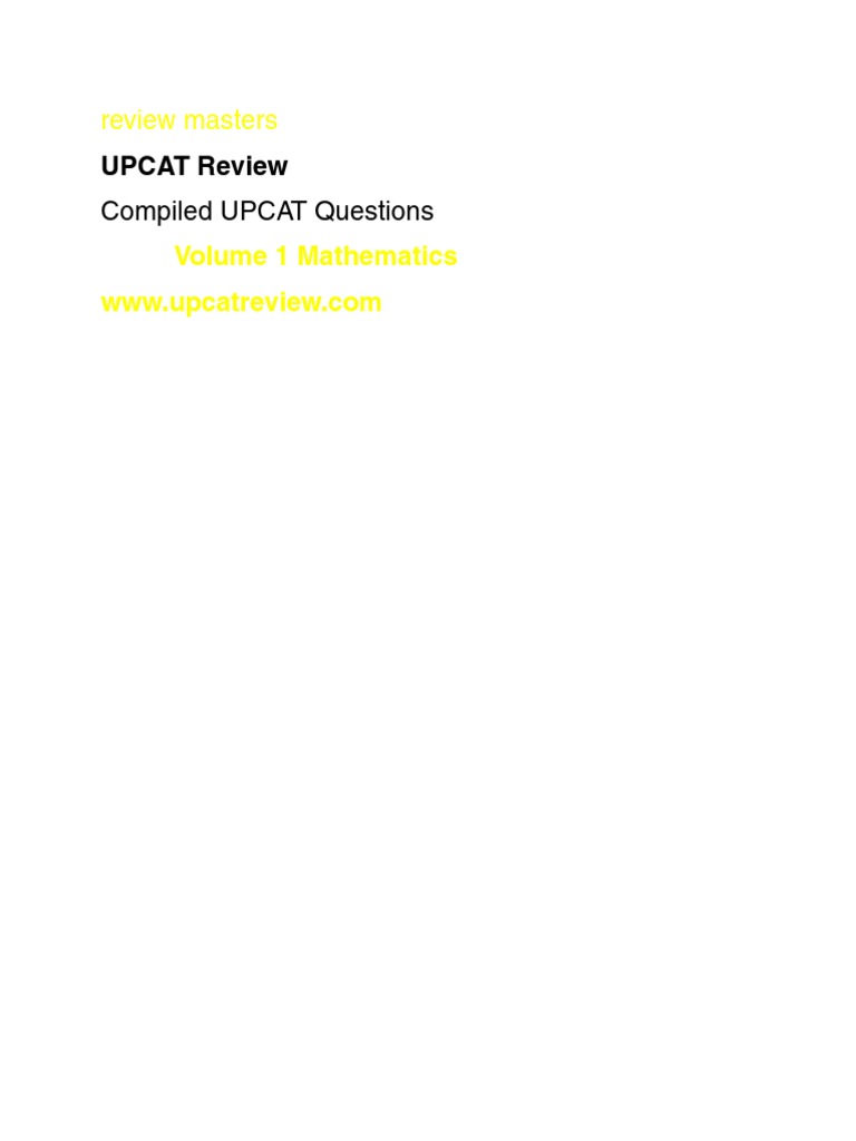 Upcat Math PDF | PDF