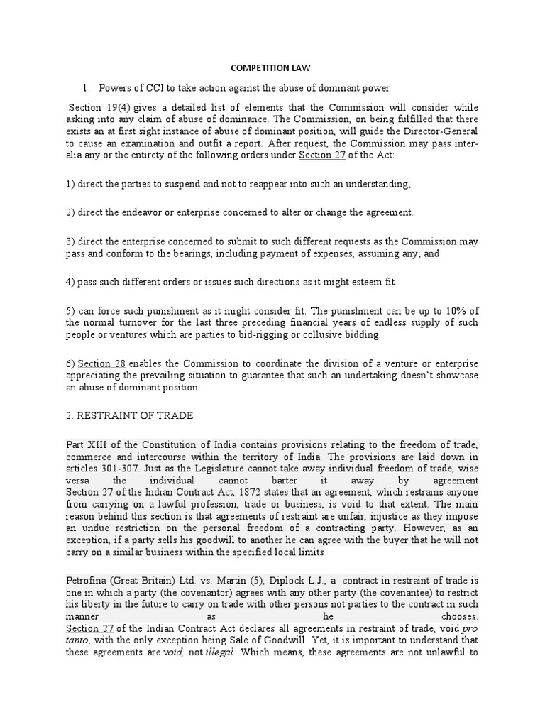 Competition Law | PDF