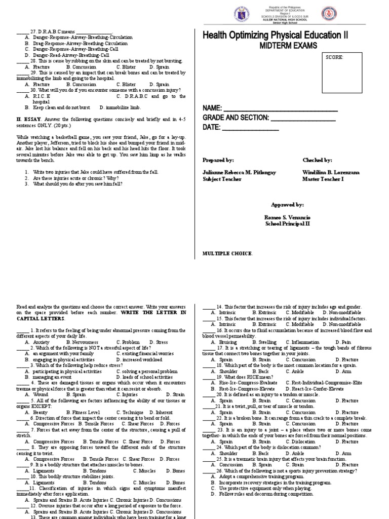 HOPE II Midterms | PDF