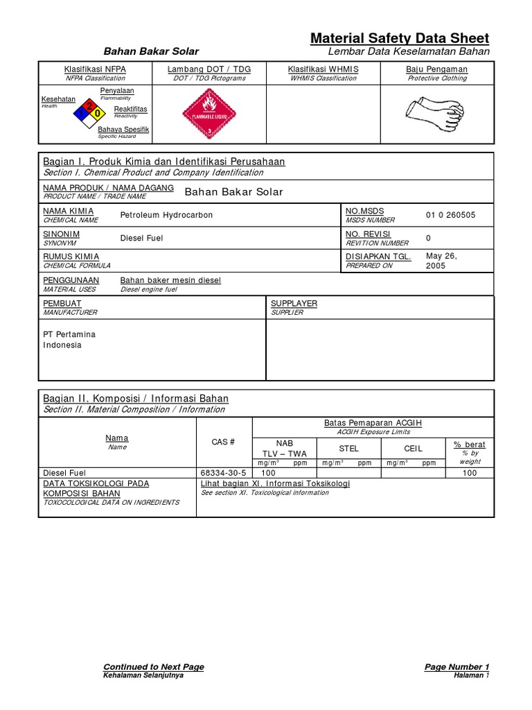 MSDS - Solar PDF | PDF