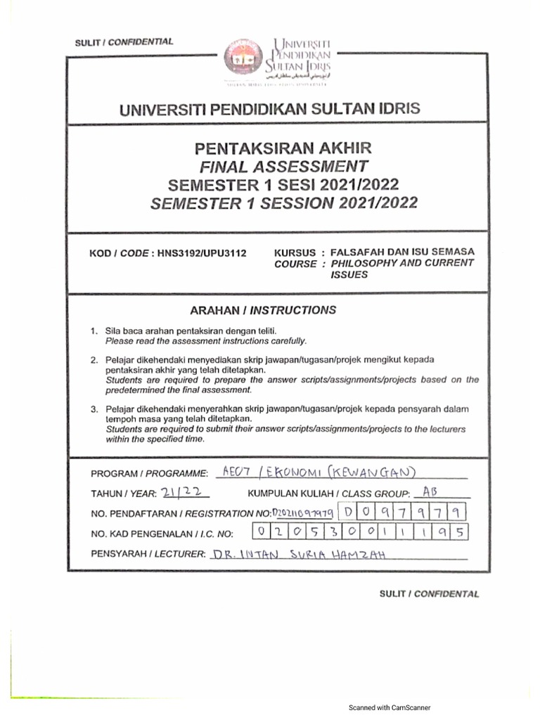 Poster Falsafah dan Isu Semasa | PDF