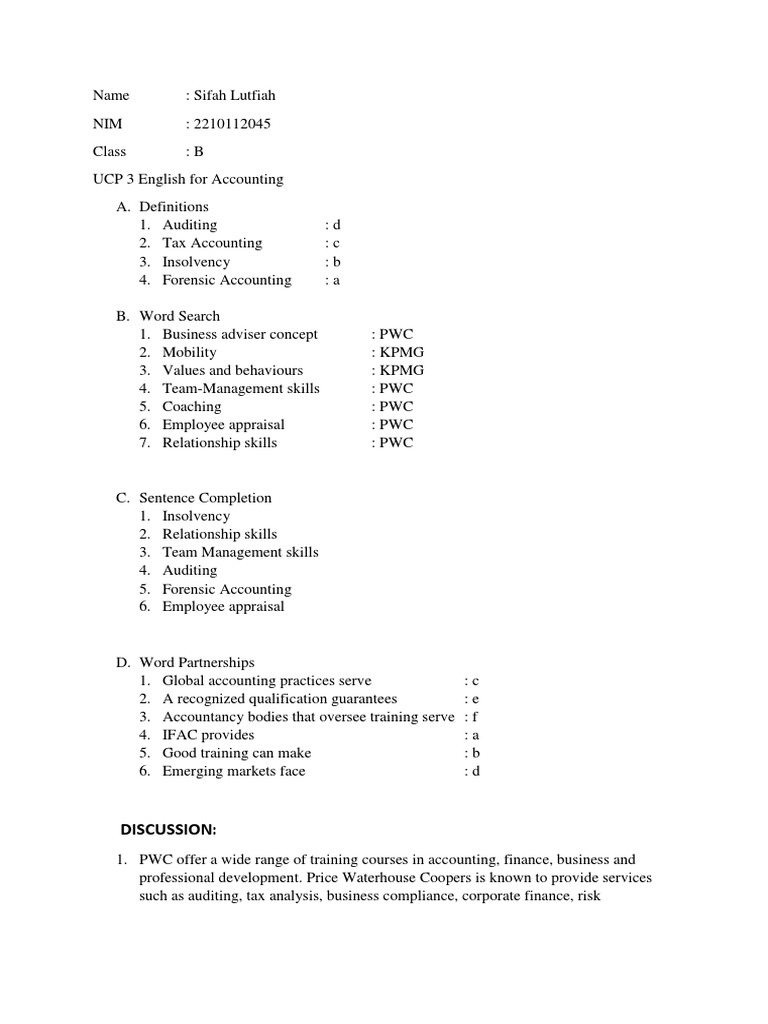 UCP 3 - English | PDF