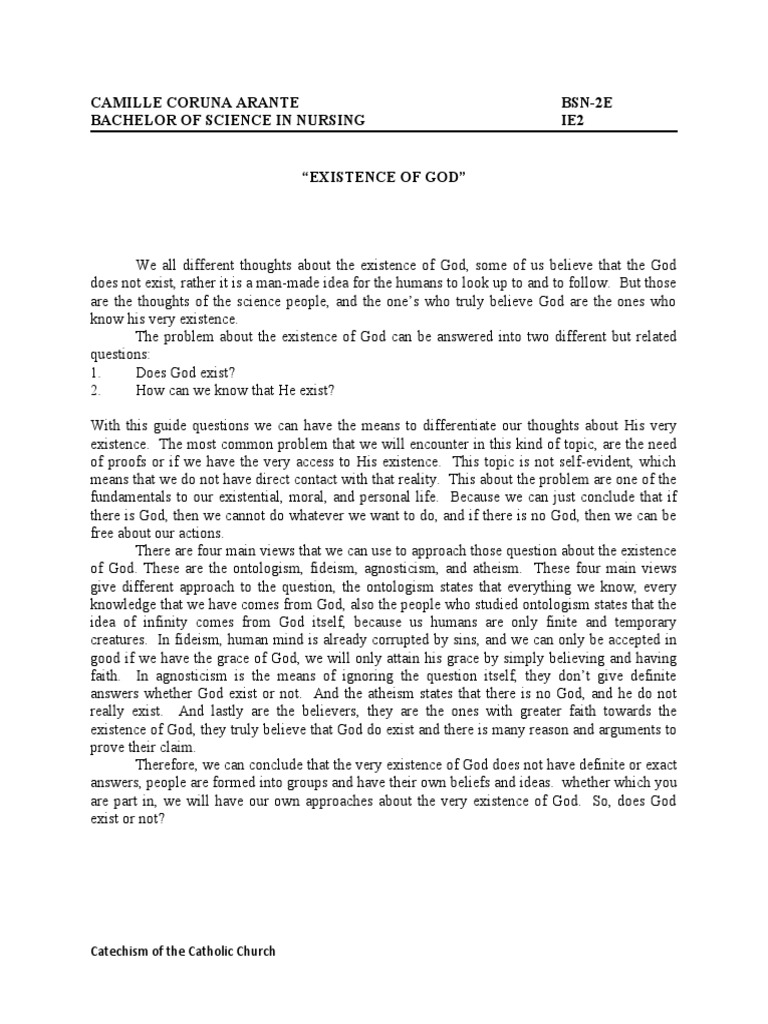 Existence of God | PDF