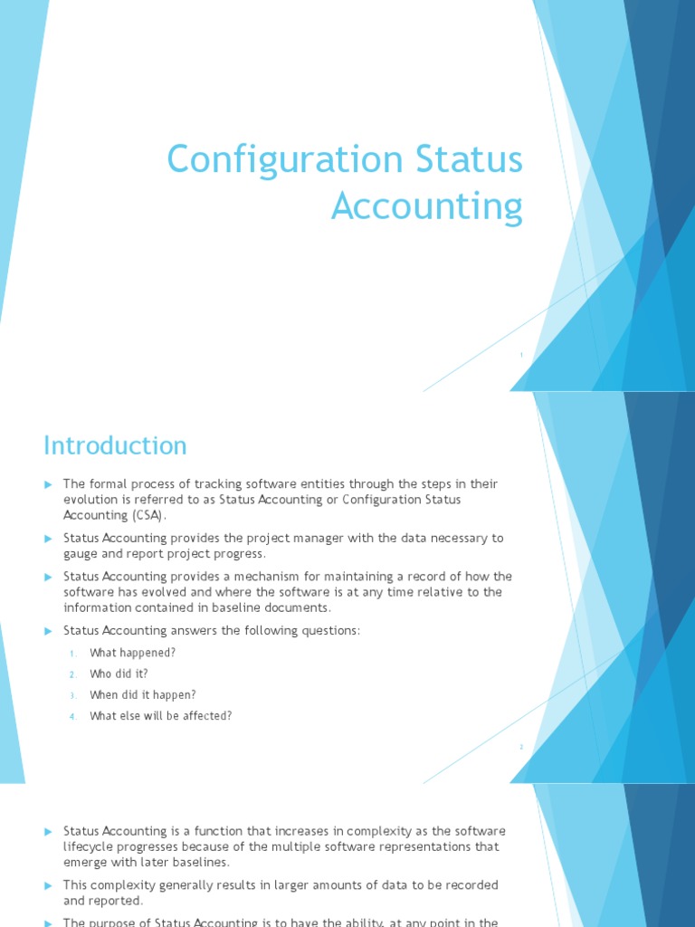 6 - Configuration Status Accounting | PDF