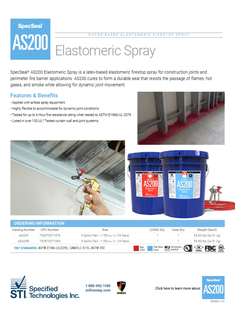 AS200 Elastomeric Spray Product Brochure PDF | PDF