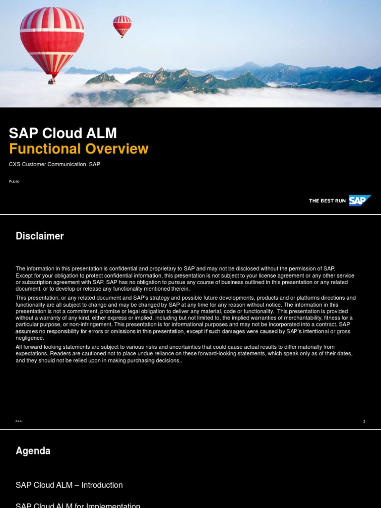 SAP Cloud ALM Functional Overview | PDF | Cloud Computing | Automation