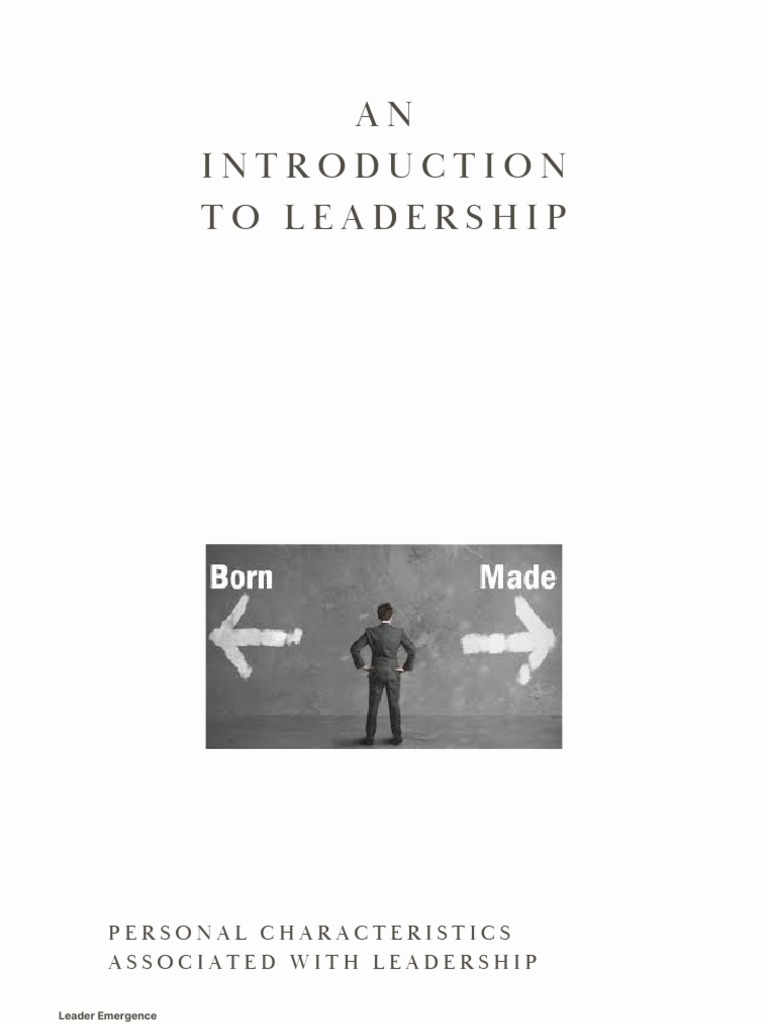 An Introduction To Leadership | PDF