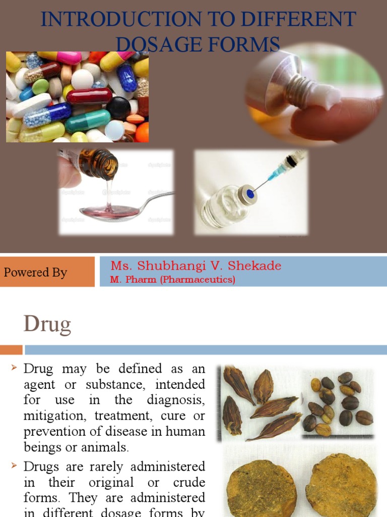 Pharmaceutics I DOSAGE FORM | PDF
