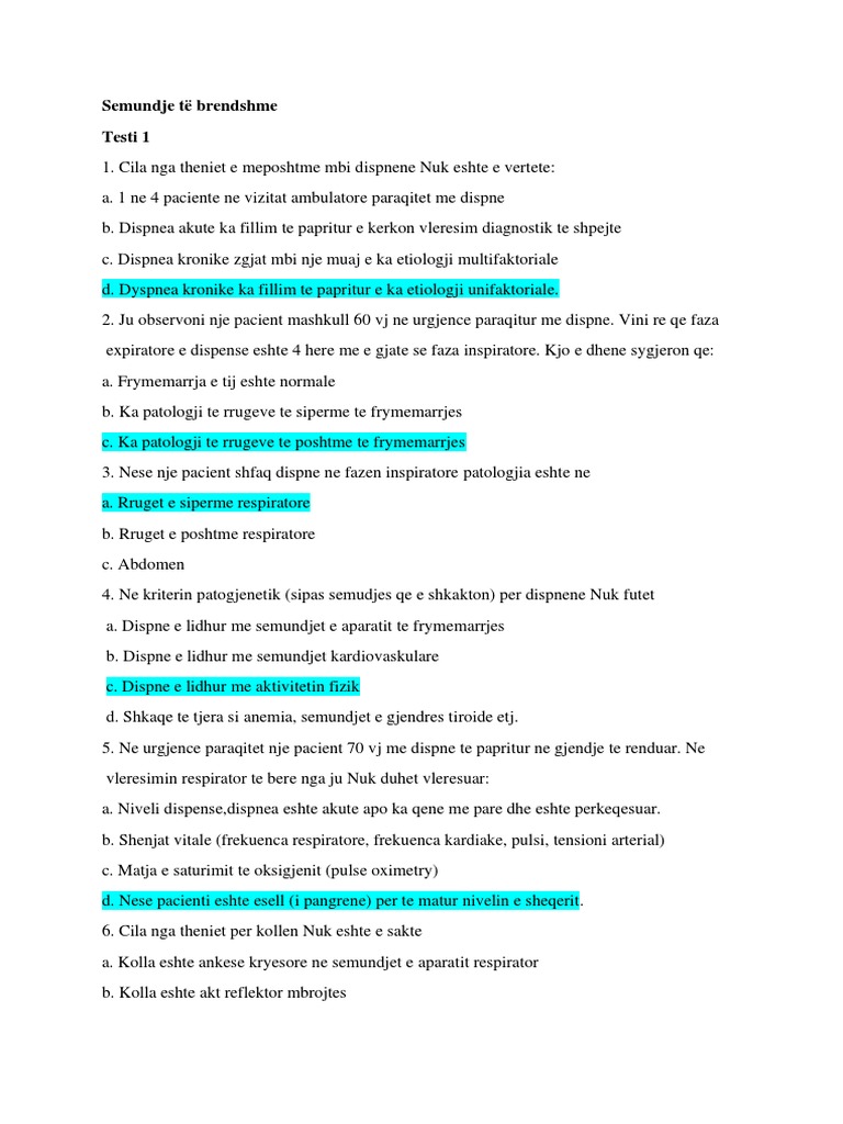 Semundje të brendshme. testet 1-6.pdf | PDF