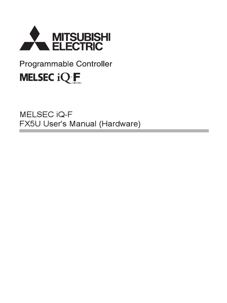 MELSEC iQ-F FX5U User's Manual (Hard) - en | PDF | Programmable Logic Controller | Electrical ...
