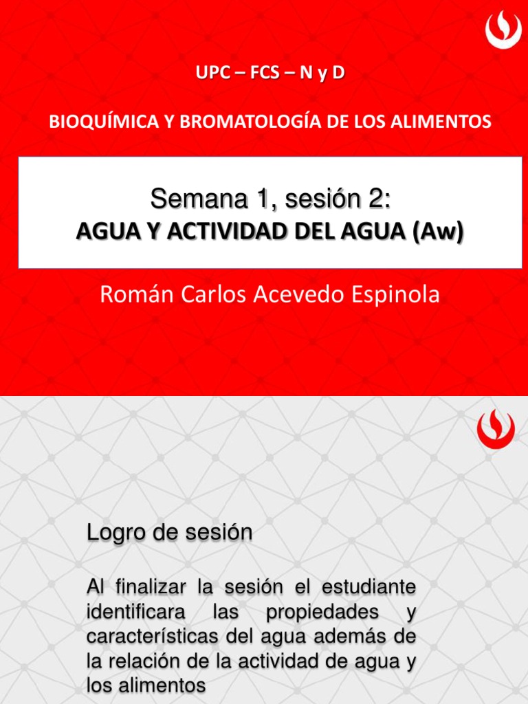 Propiedades del Agua y su Impacto en Alimentos | PDF