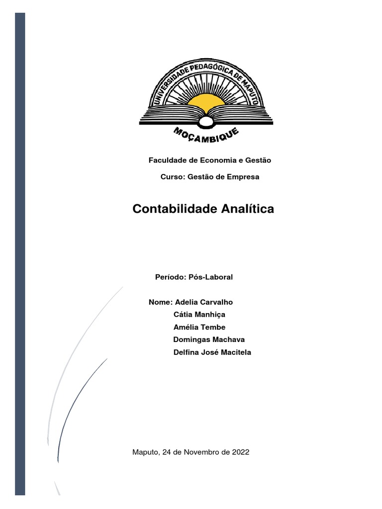 Contabilidade Analitica PDF | PDF