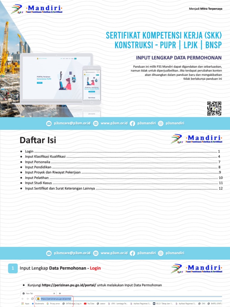 Input Lengkap Data Permohonan SKK - 25 PDF | PDF