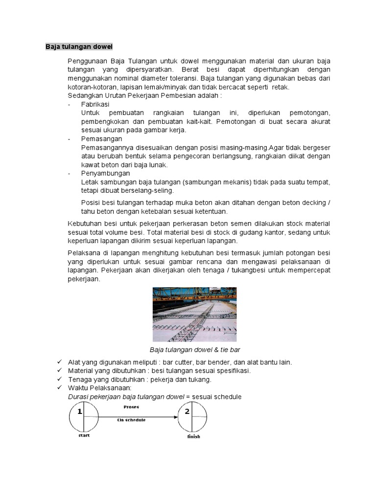 Baja Tulangan Dowel | PDF