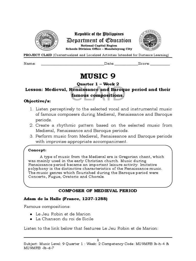 Exploring Musical Styles Through the Ages: A Lesson on Medieval ...