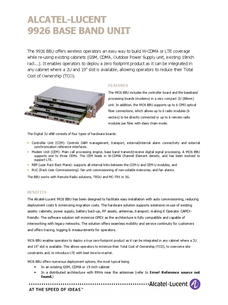 Wireless Product DataSheet - 9926 BBU PDF | PDF | Radio | Modem
