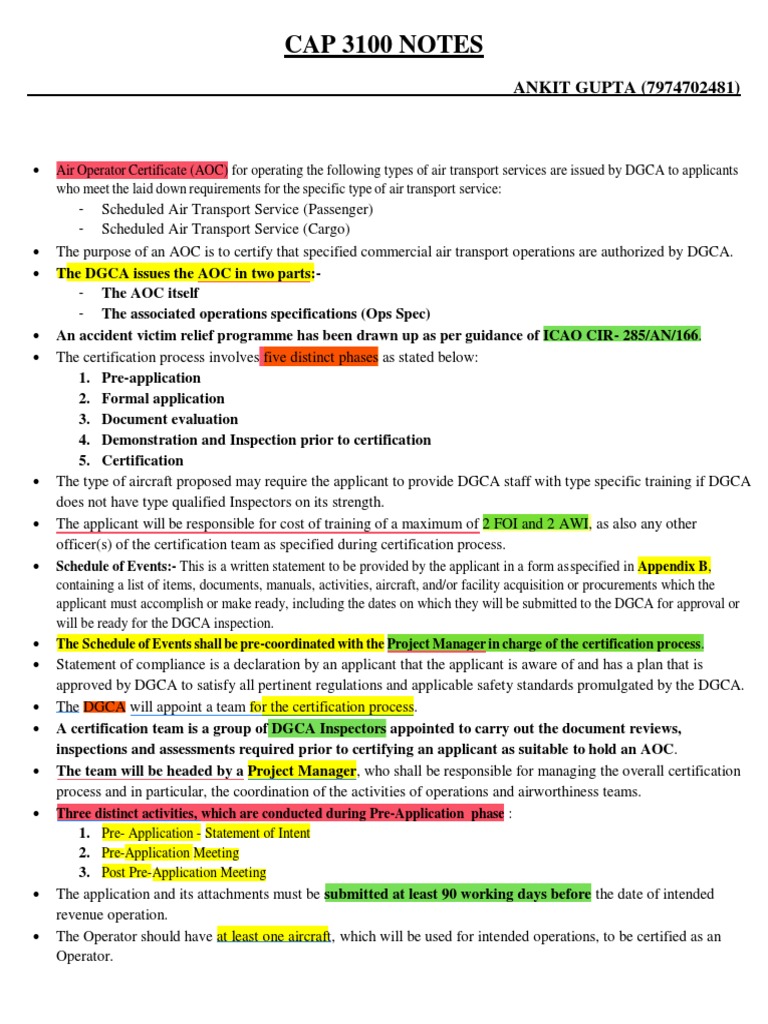 Cap 3100 Notes | PDF