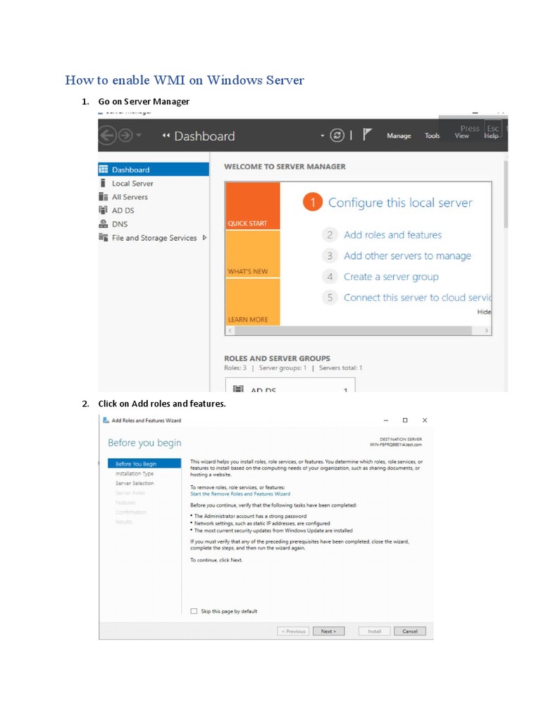 How To Enable WMI On Windows Server | PDF | Microsoft Windows | Password
