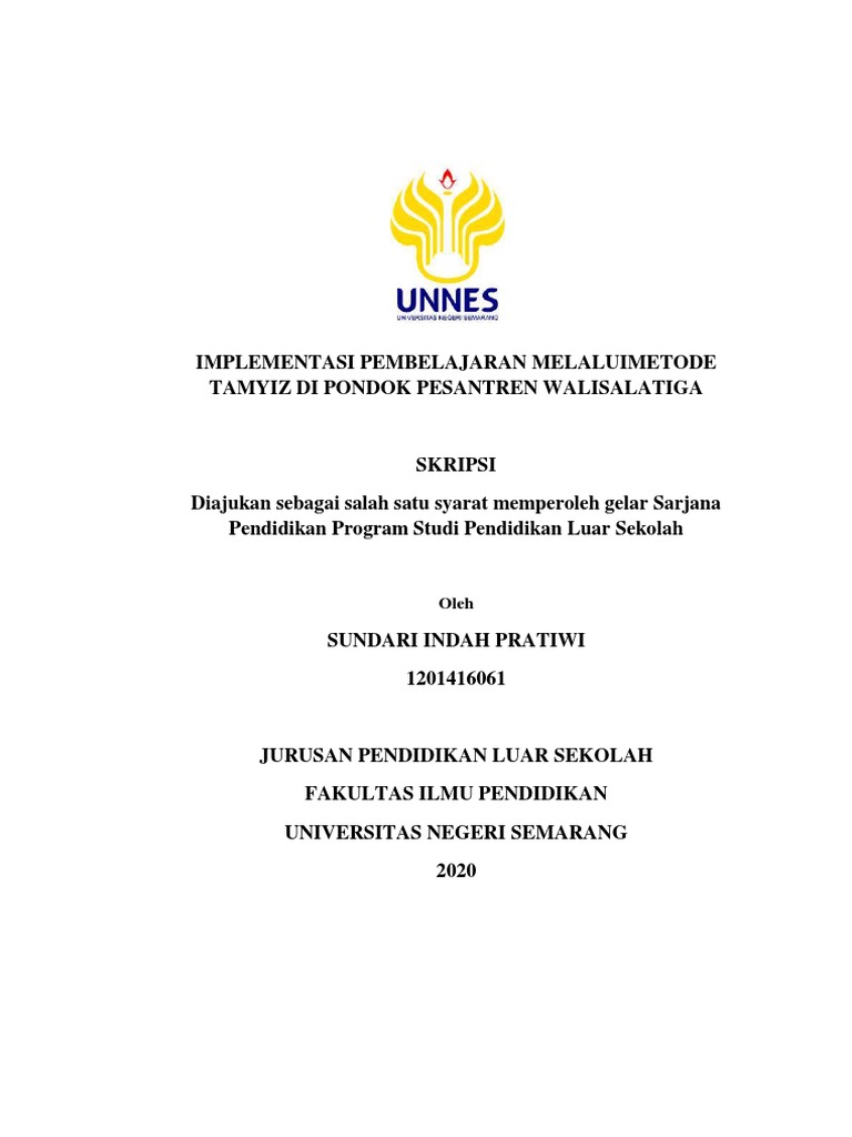 Skripsi Implementasi Tamyiz PDF | PDF