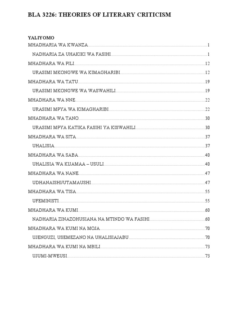Marejeleo Ya Bla 3226 | PDF