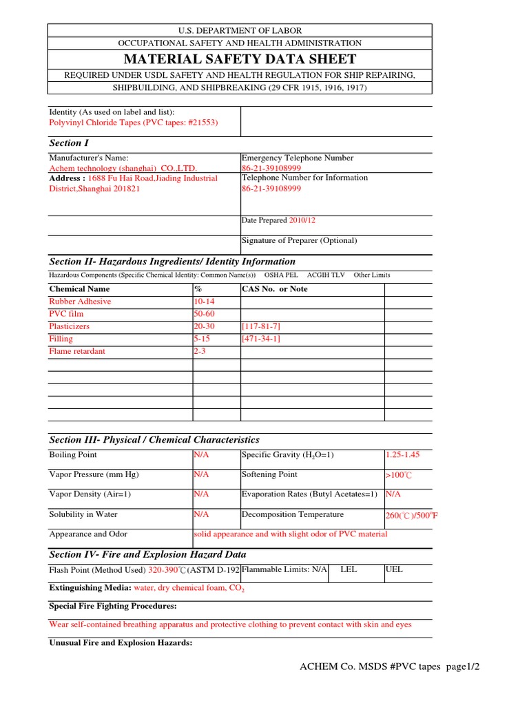 MSDS 21553 PDF | PDF