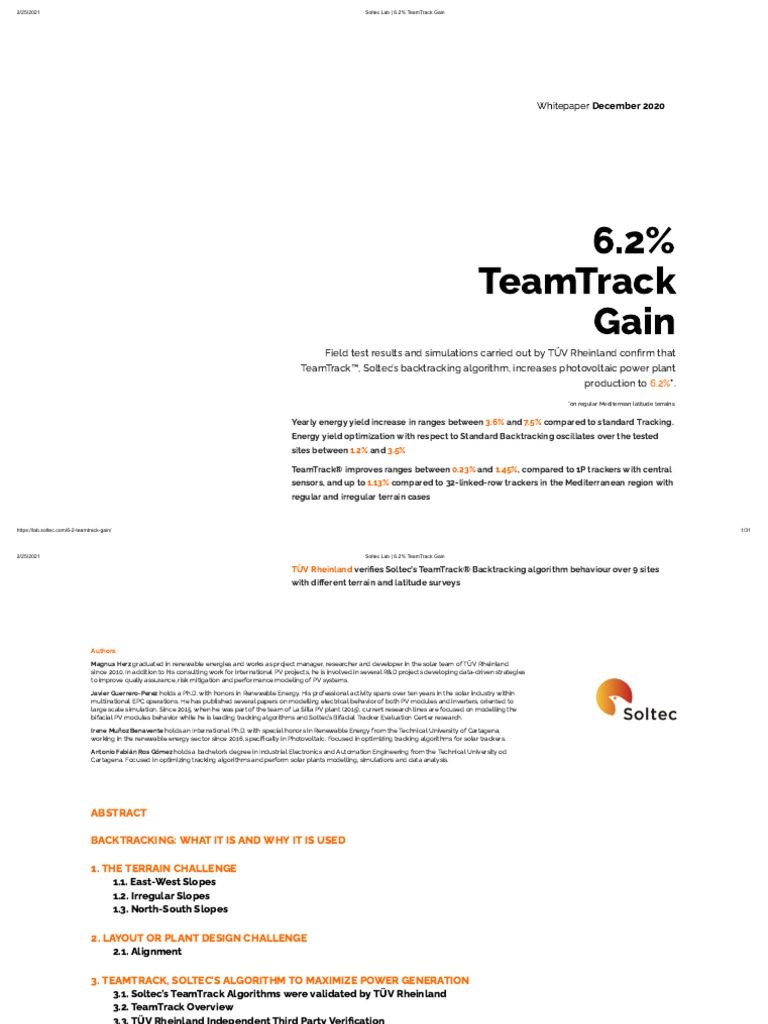 BiTEC-whitepaper - 6.2% TeamTrack Gain PDF | PDF
