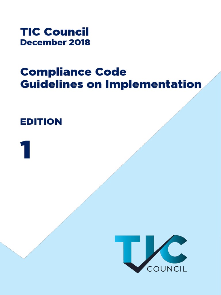 Guidelines - To - 1st - Edition - TIC Council - Compliance - Code - 1st ...